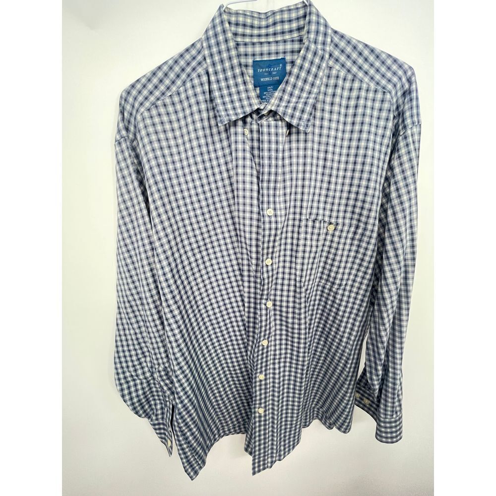 Towncraft Wrinkle Free Classic Button-Down Shirt Size… - Gem